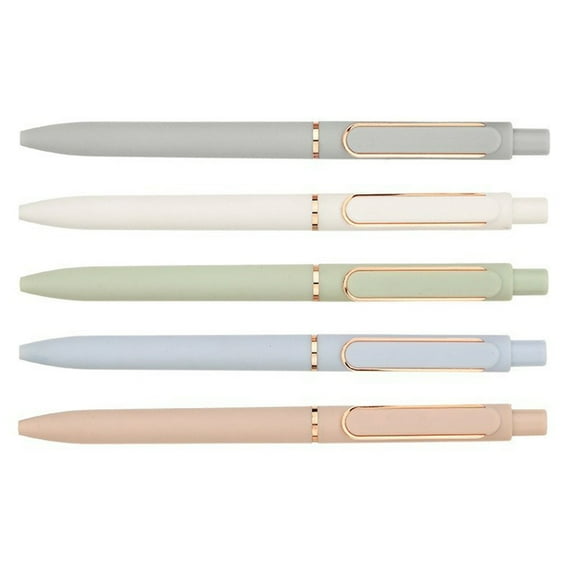 5Pcs/set Gel Ink Pen Quick-Drying Ink 0.5mm Fine Point Roller Ball Pen ...
