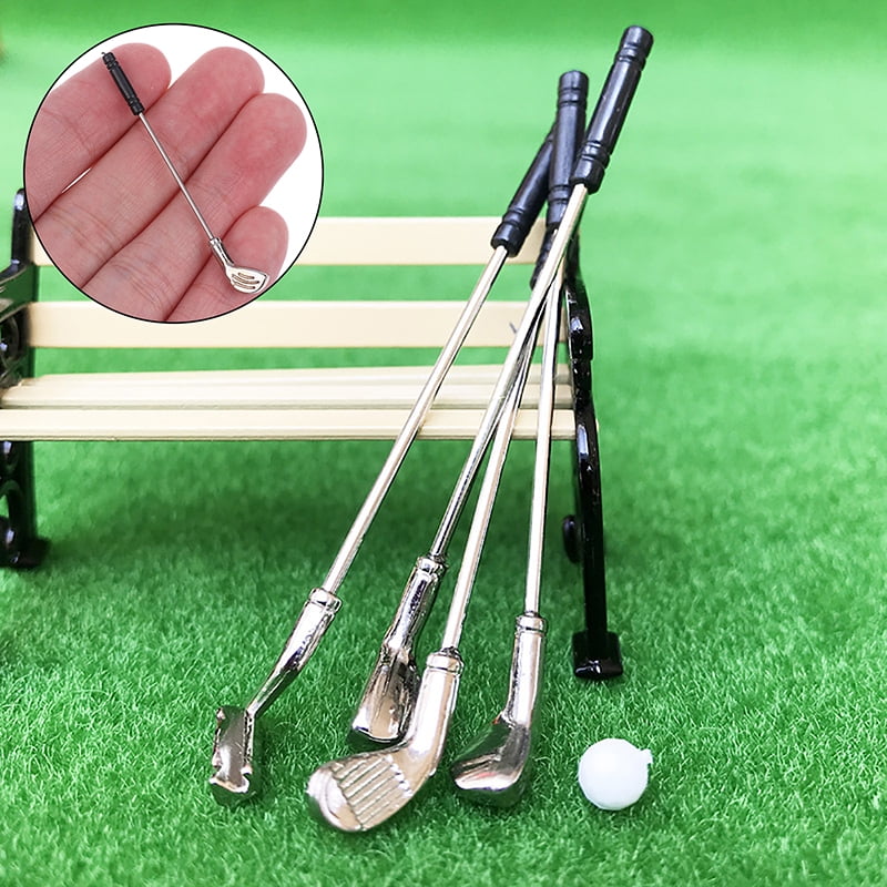 5Pcs/set Mini Golf Clubs Toys Pretend Play Miniature Golf Model With 4 ...