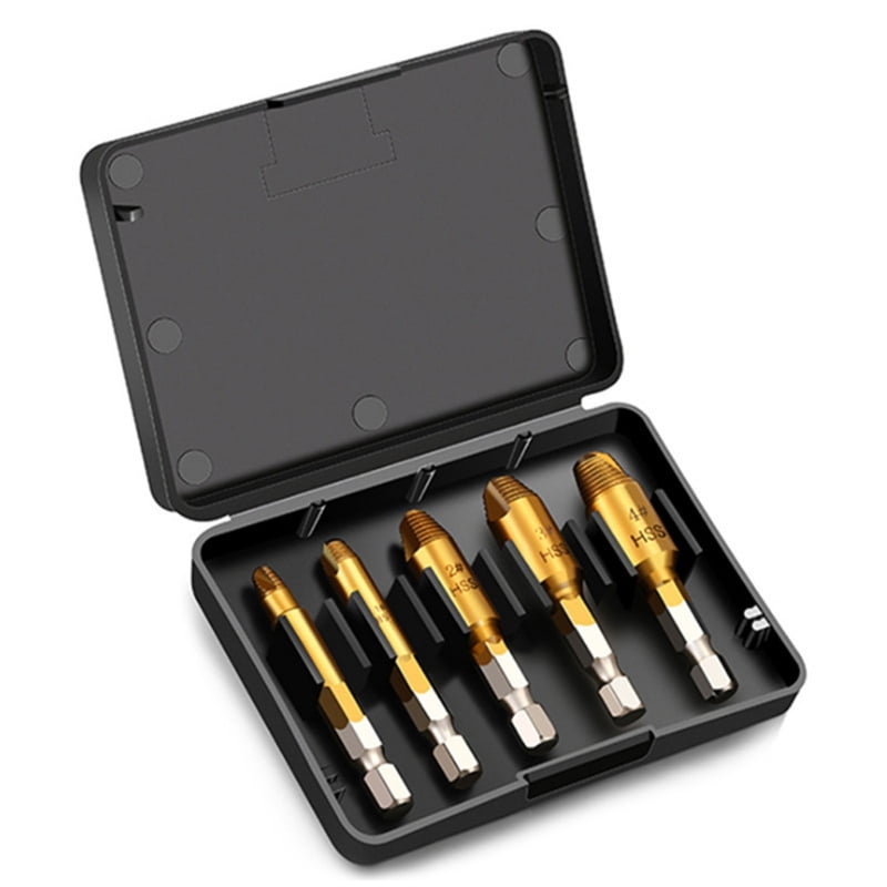 5Piece Screw Extractor Bolt Remover For Removing Damaged Or Rusted ...