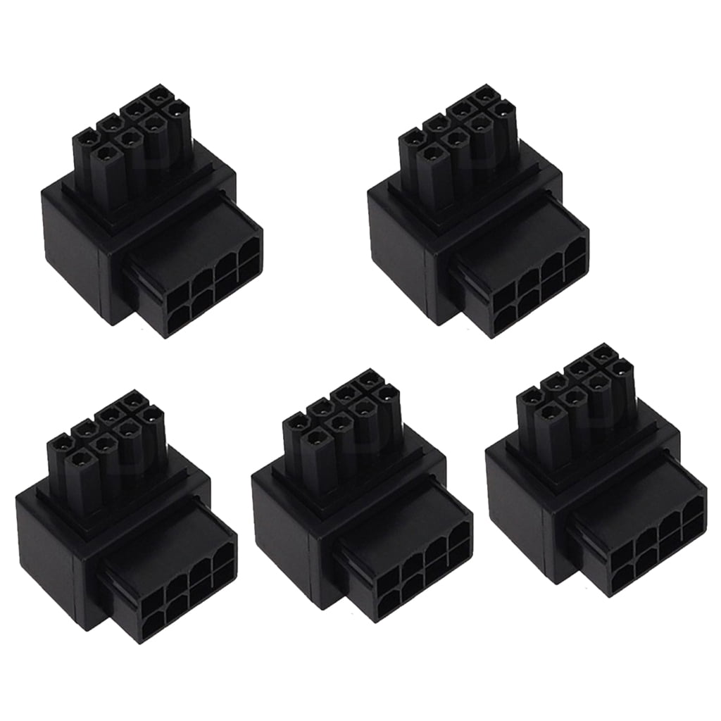 5Pieces 8Pin Male to 8pin Female 90 Degree Angled Power Adapter for ...