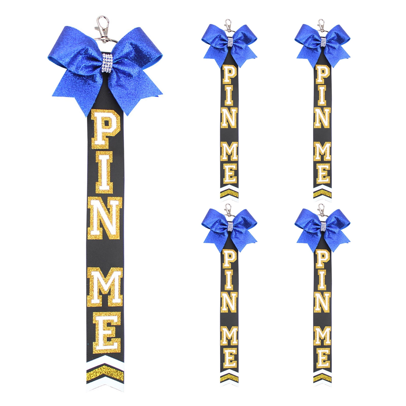 5Pieces Cheer Theme Keychain Set Backpack Accessories Pin Ribbon ...