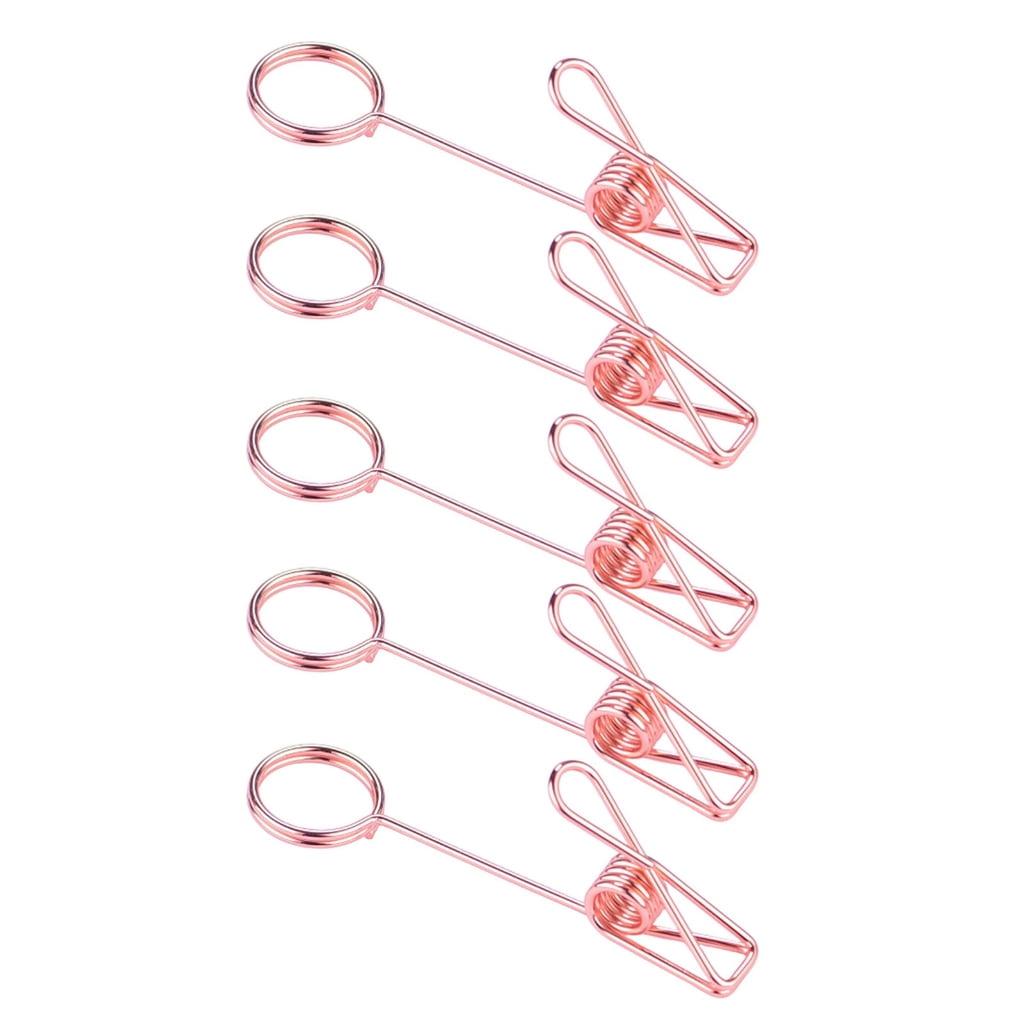 5Pieces Double Head Metal Name Card Stand with Iron Wire Clip Business ...