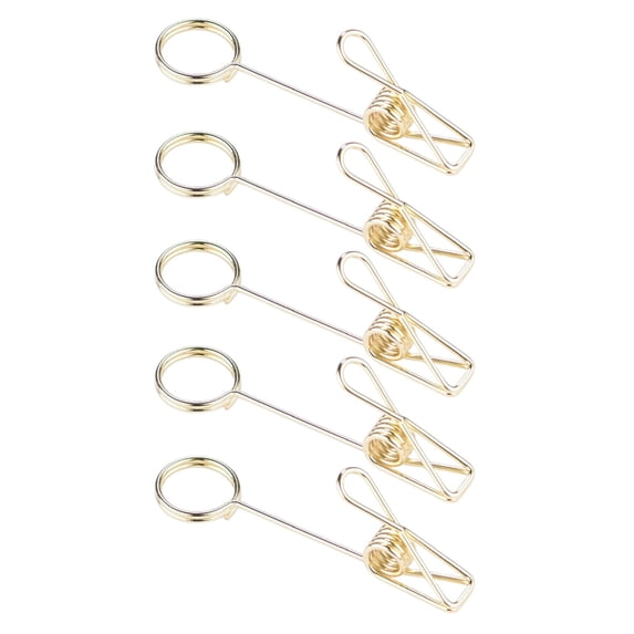 5Pieces Double Sided Metal Name Card Stand with Metal Clip Office ...