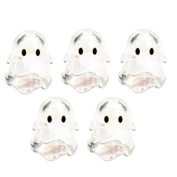 5Pieces Fun Clear Specter Shape Acrylic Beads Jewelry Making Part ...