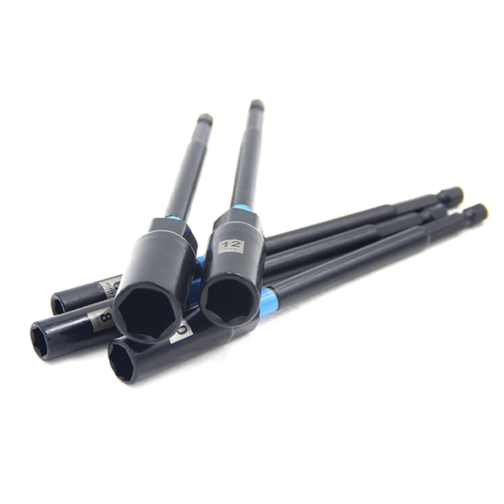 5Pieces Hexagonal Nut Driver Drill Bit Adapters for Home Craft and ...