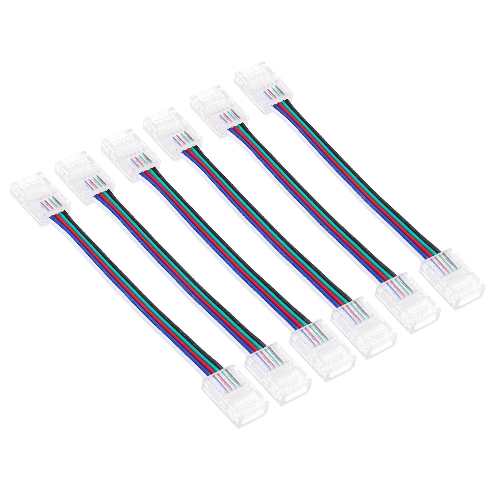 5Pin RGB LED Strip Connectors, 6Pcs 10mm Wide Extension Double-ended ...