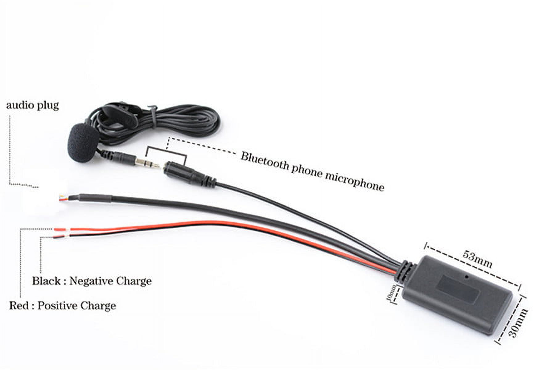 5Pin Wireless Bluetooth Au-in Receiver Cable Adapter Microphone For ...