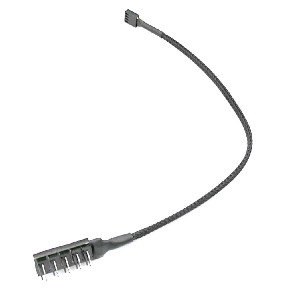 5Port PC Fan Hubs Extension Cable 4PIN/3PIN Fan Splitter Adapter Cable ...