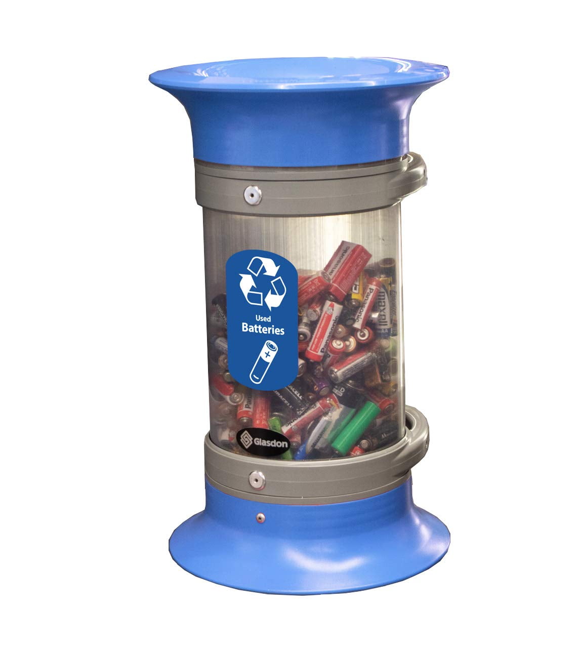 5Q Battery Recycling Tube (Blue) – Small Battery Recycling Bin ...