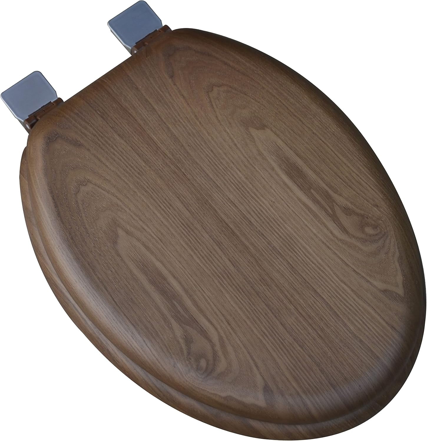 5Q1E1-18BN Natural Wood Toilet Seat with Decorative Finish includes ...