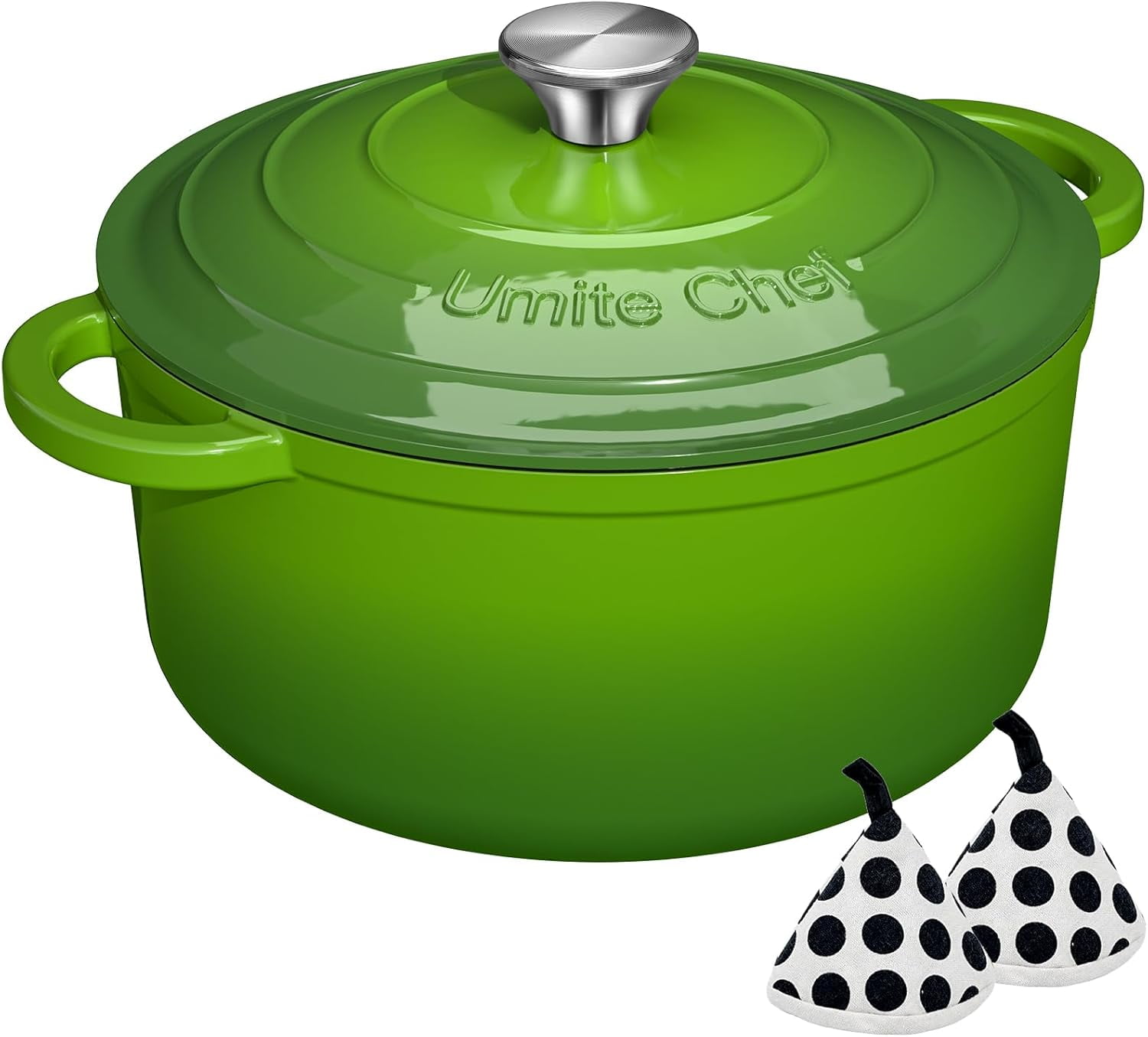 5QT Enameled Cast Iron Dutch Oven Pot with Lid, Heavy-Duty, Cookware ...