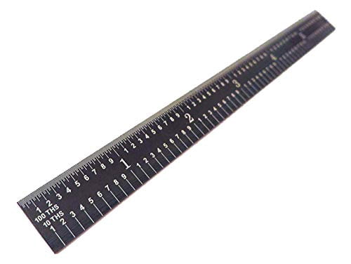 5R Flexible Machinist Ruler with Markings - 6 Inches, Black Chrome ...
