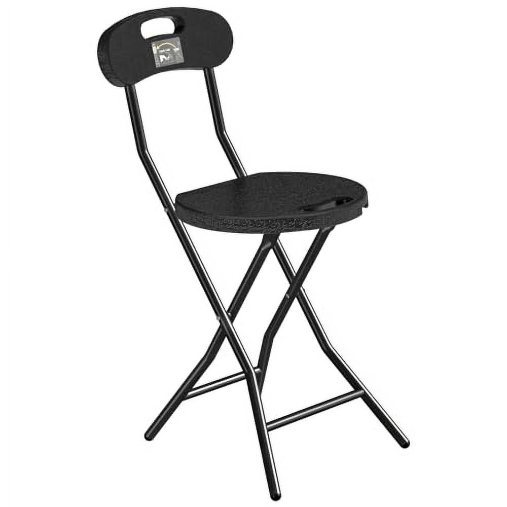 5Rcom Folding Stool, 1 Pack 18 inch Folding Bar Stool with Backrest and ...
