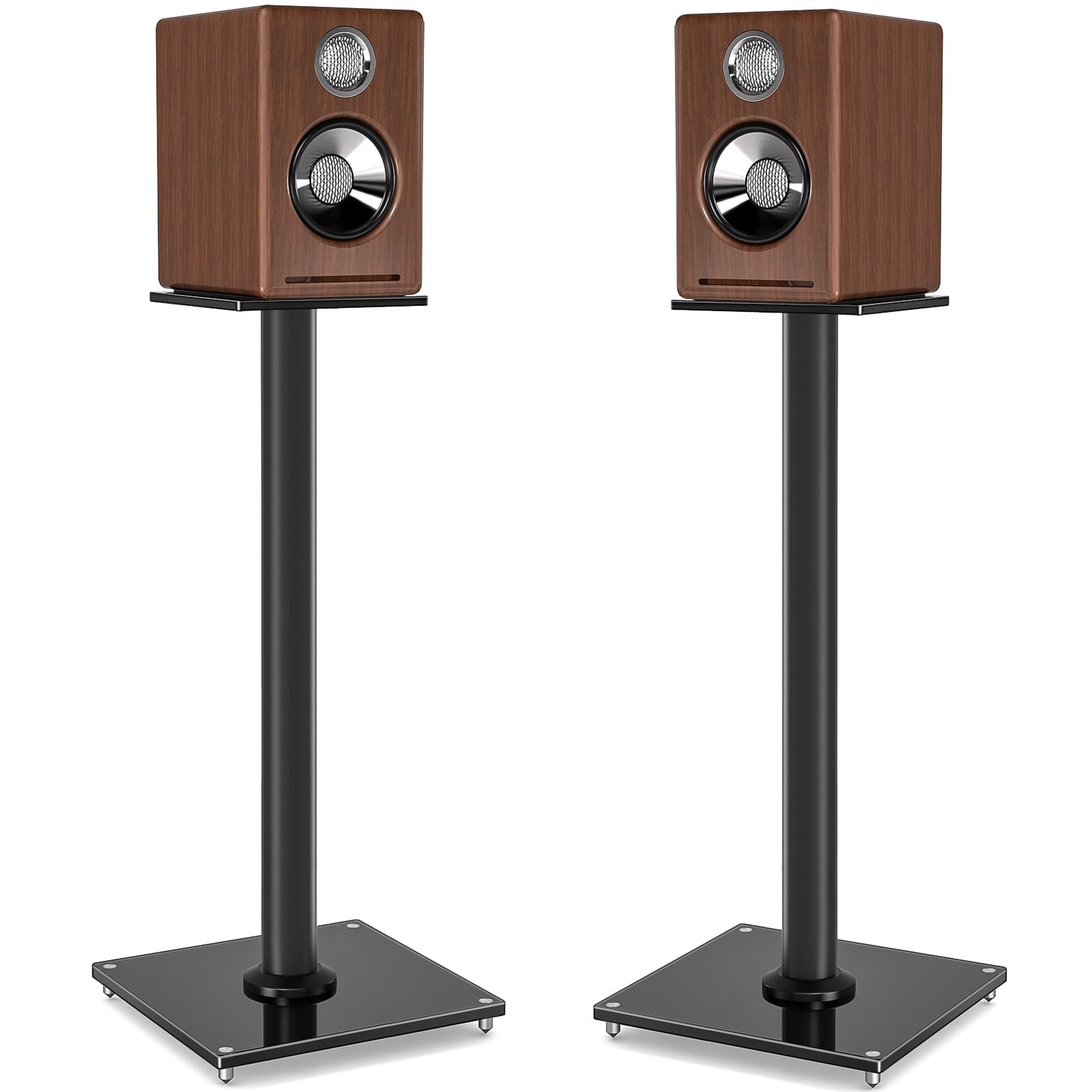 RFIVER Pair of Bookshelf-Style Speaker Stands That Rotate 45°, With ...