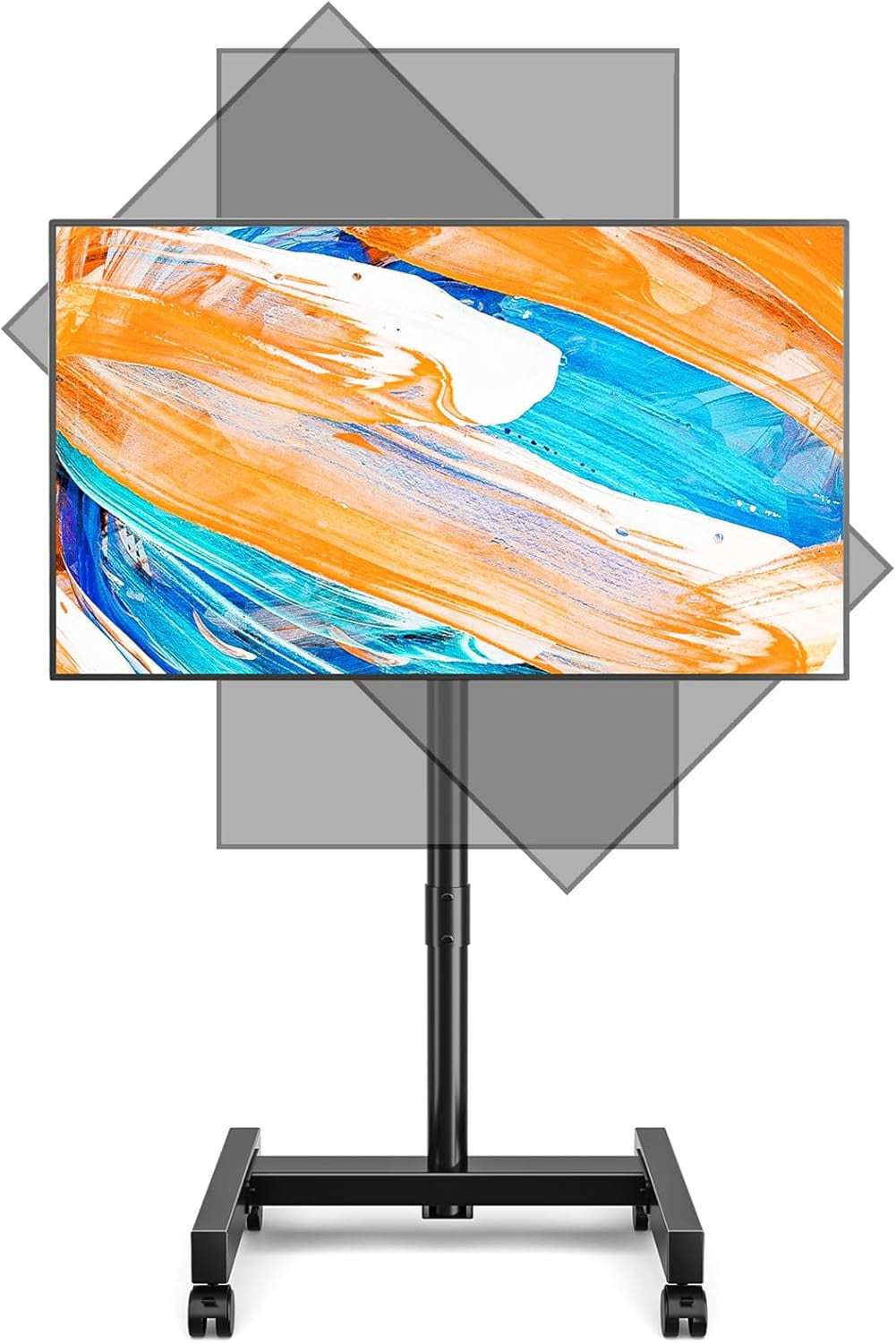 5Rcom Rolling TV Stand, Mobile TV Cart for 13-50 Inch Flat Curved TV ...