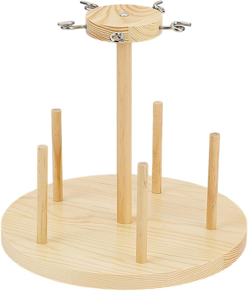 5Reels Embroidery Thread Holder Spool Stand Wooden Sewing Machine ...