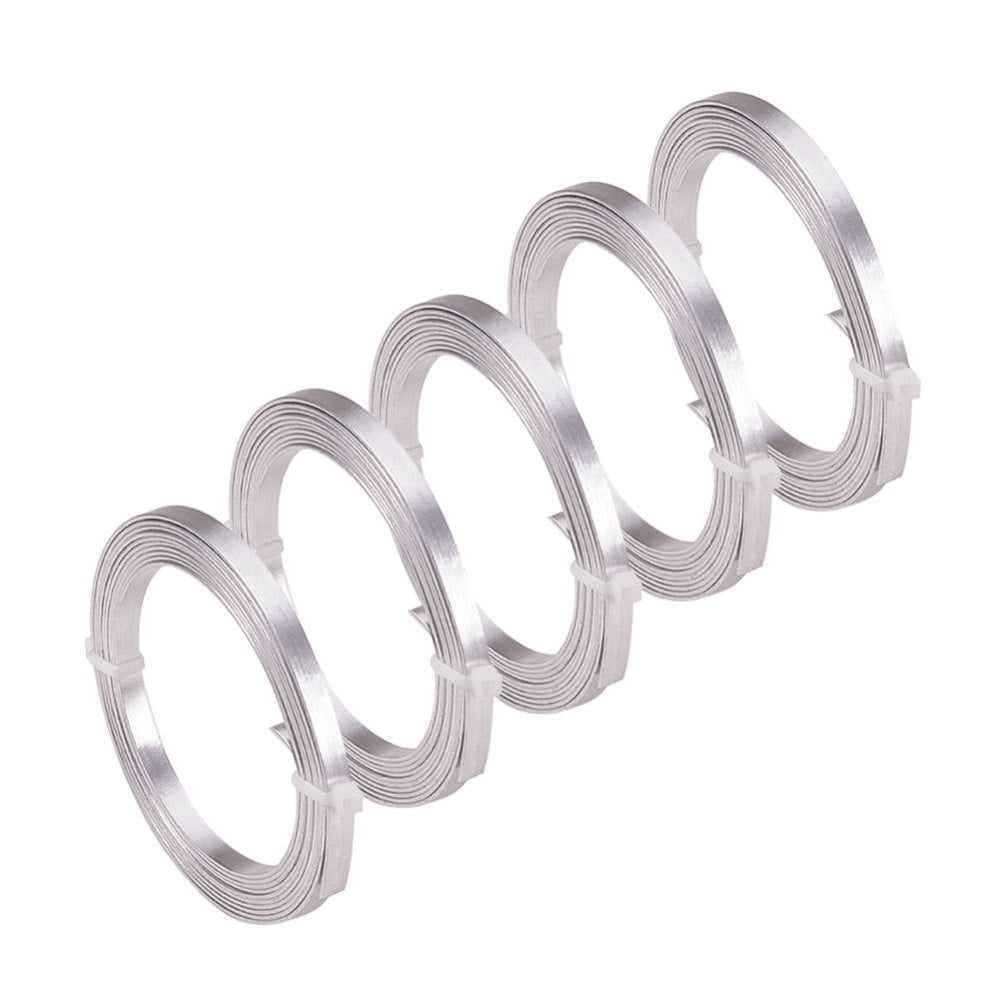 5Roll Aluminum Wire, Bendable Metal Craft Wire, Flat Craft Wire, Bezel ...