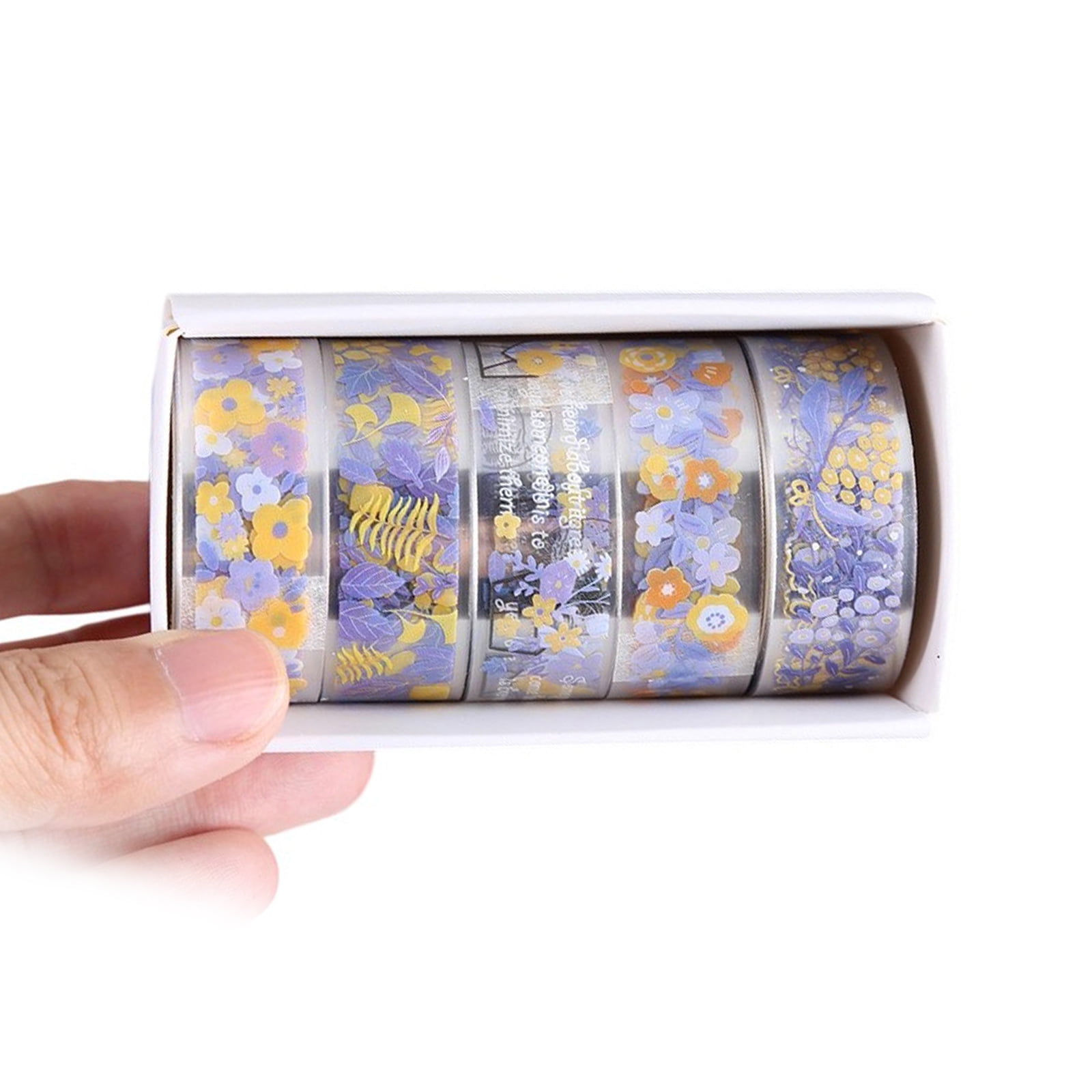 5Rolls Flower Tape 15mmX2M Decorative Tape Aesthetic PET Tape for ...