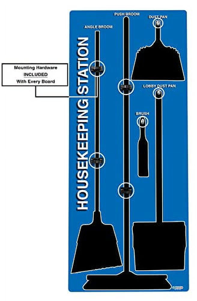 5S Housekeeping Shadow Board Broom Station RED (with Broom Kit ...