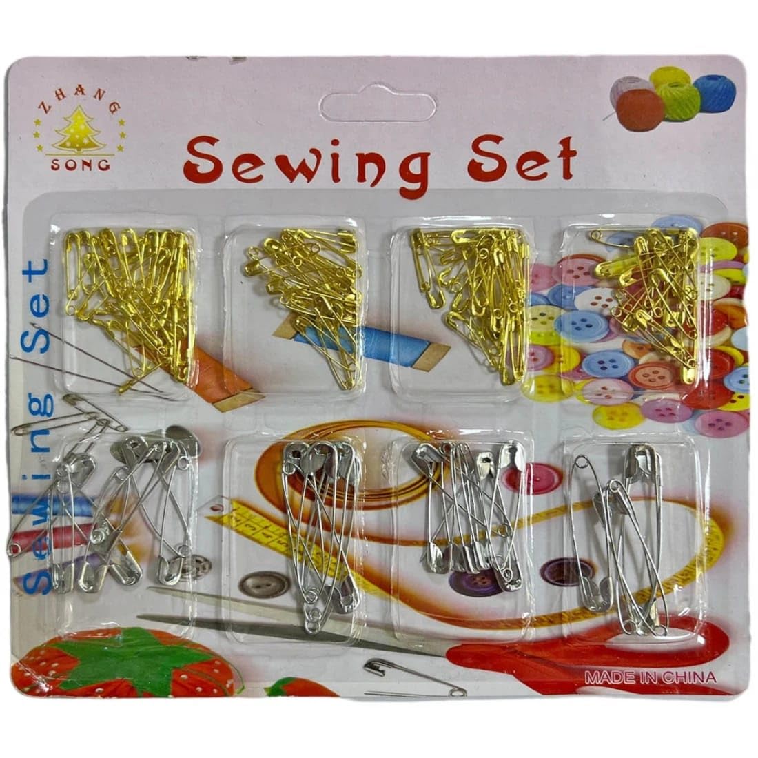 5SO Sewing Steel Safety Pins Set Pack of 2 - Walmart.com