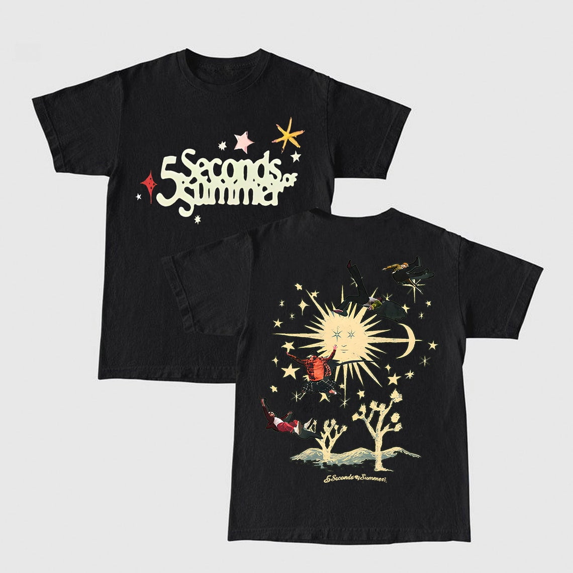 5SOS Double Side Shirt, 5SOS Shirt, 5SOS Starry Night Shirt, 5SOS Merch ...