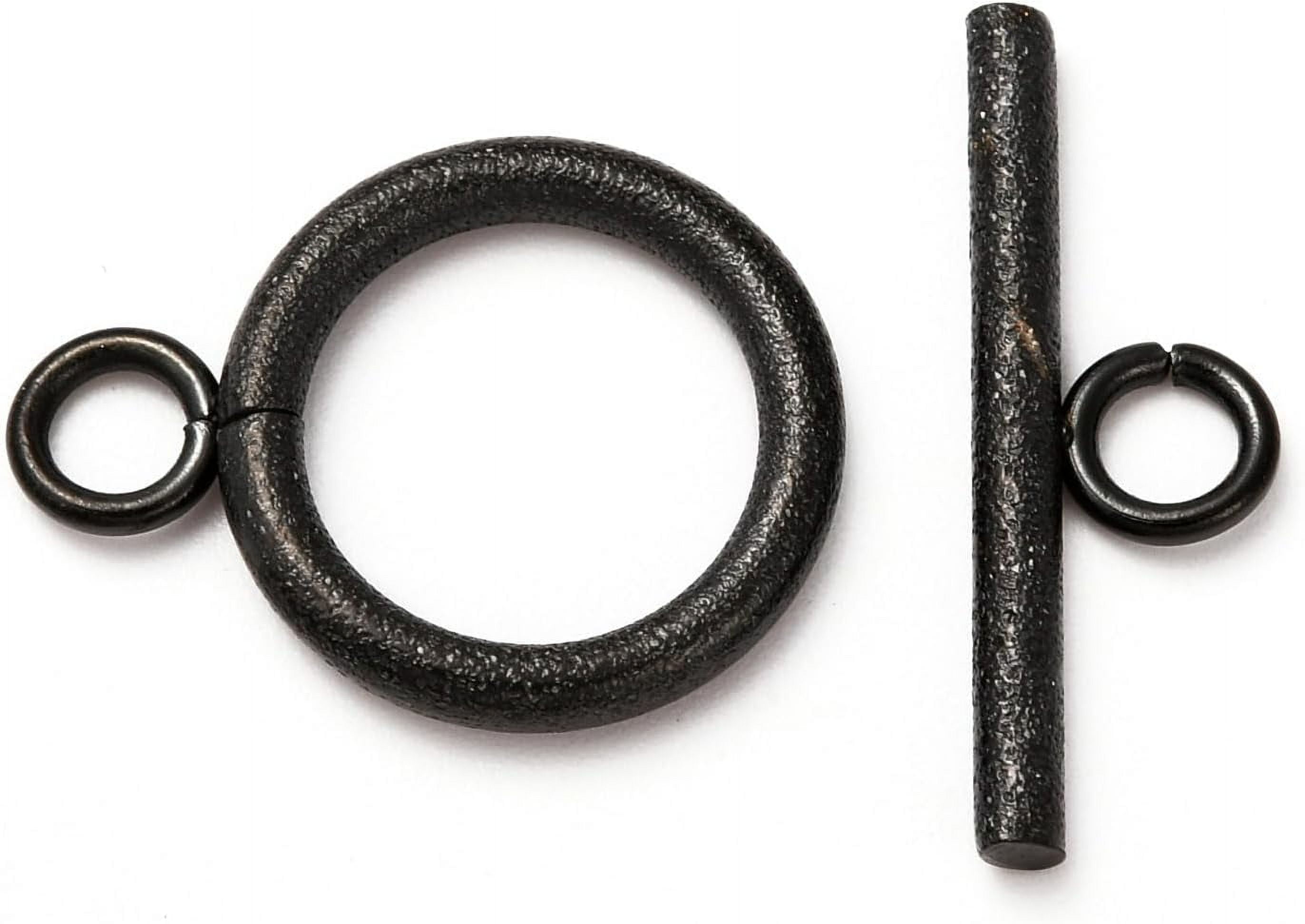 5Set 304 Stainless Steel Textured Toggle Clasps Ring Toggle T Bar ...