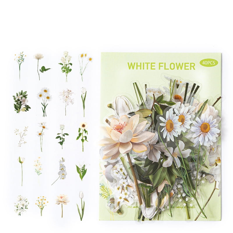 5Set 40Pcs Nature Theme PVC Sticker Self-adhesion for Suitcase ...