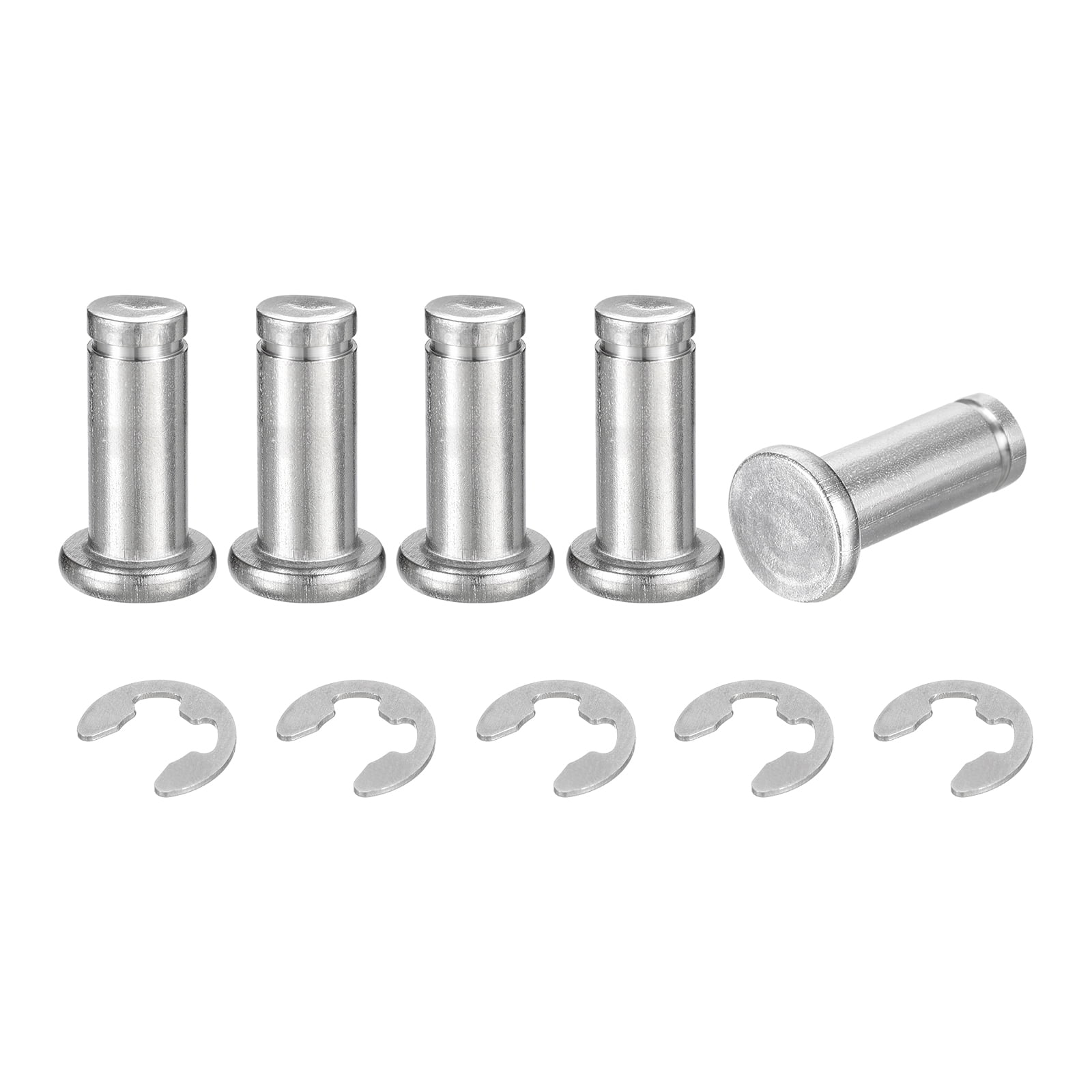 5Set M8x20mm 304 Stainless Steel Cylindrical Shaft Snap Ring Locating ...