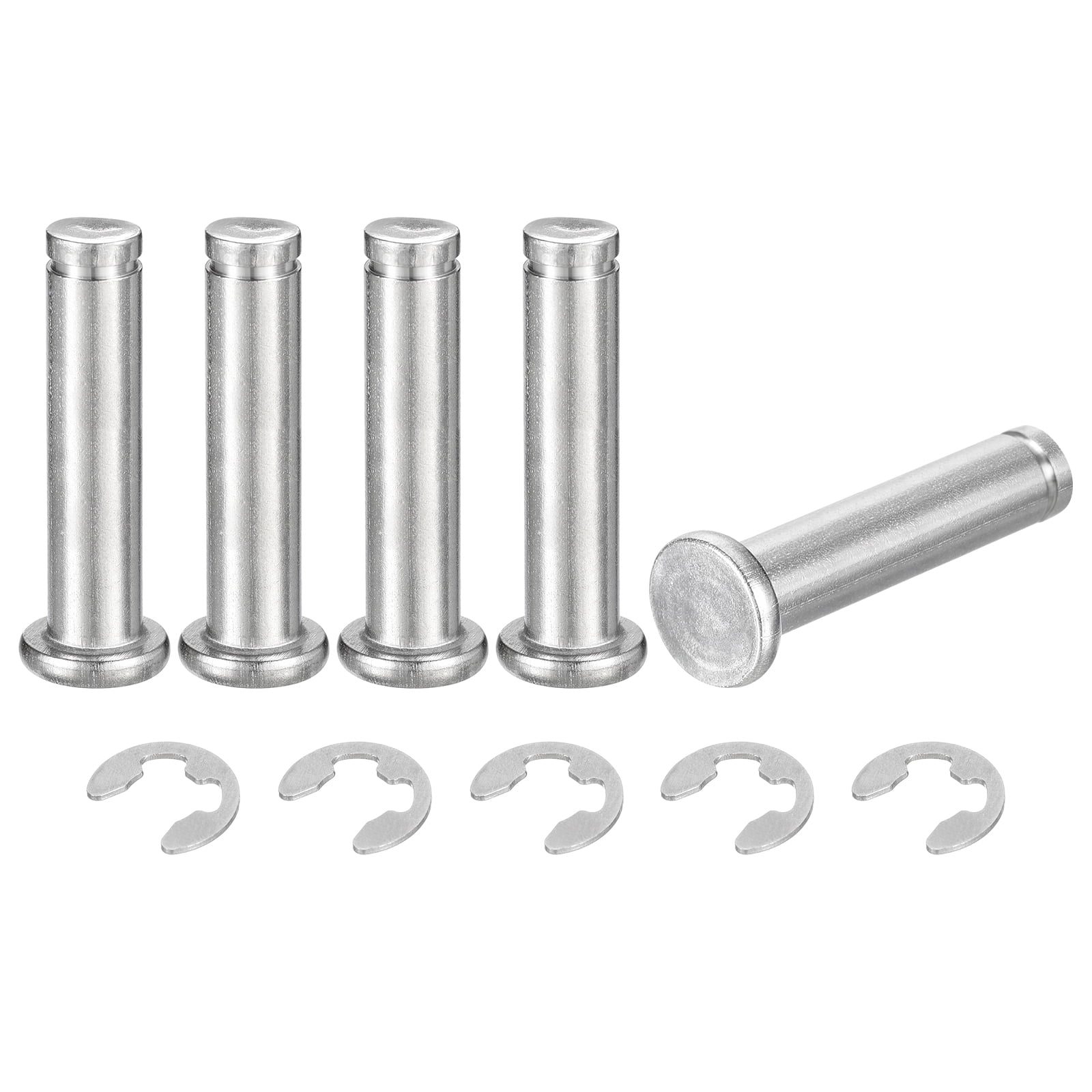 5Set M8x35mm 304 Stainless Steel Cylindrical Shaft Snap Ring Locating ...