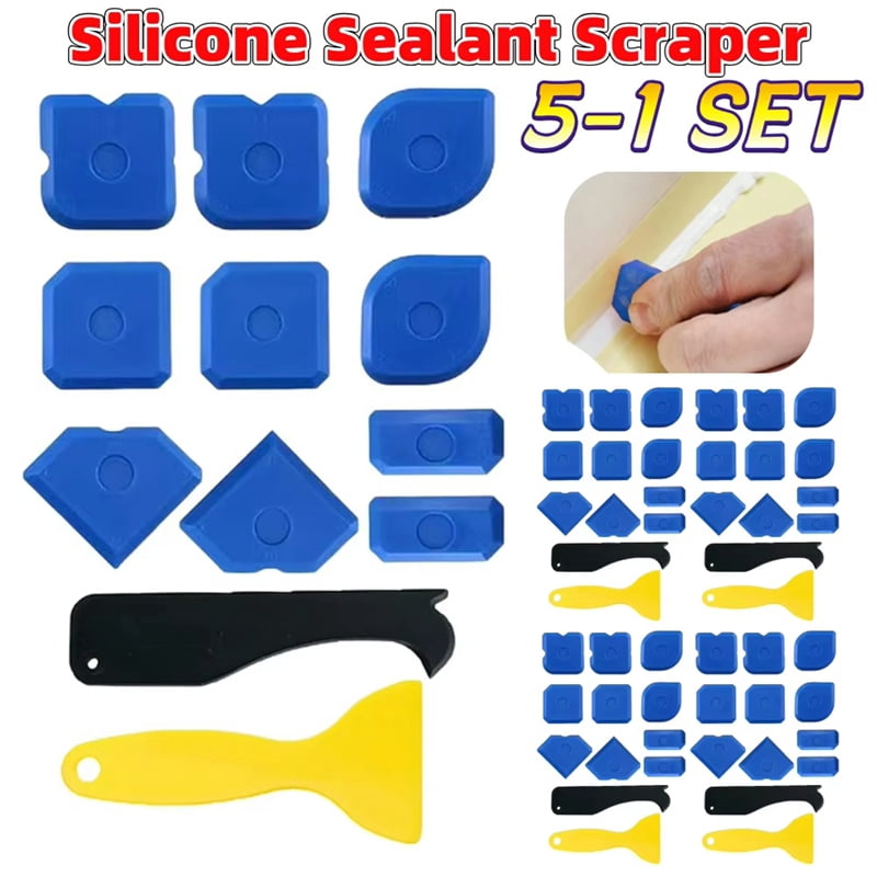 5Set Silicone Sealant Finishing Tools Kit for Bathrooms Kitchens Grout ...