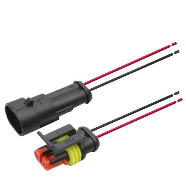 5Sets 2Pin Way Sealed Waterproof Electrical Wire Connector Auto Male Female Plug Car Wiring ...