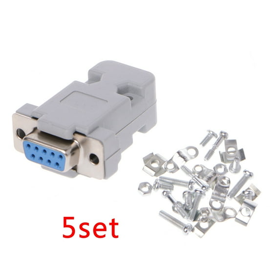 5Sets 9Pin Male/Female D-Sub Plug Solder Connector RS232 DB9 for w/ for G - Walmart.com