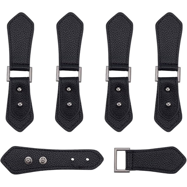 5Sets PU Leather Cloak Clasp Metal Coats Buckle Clips Duffle Jacket ...