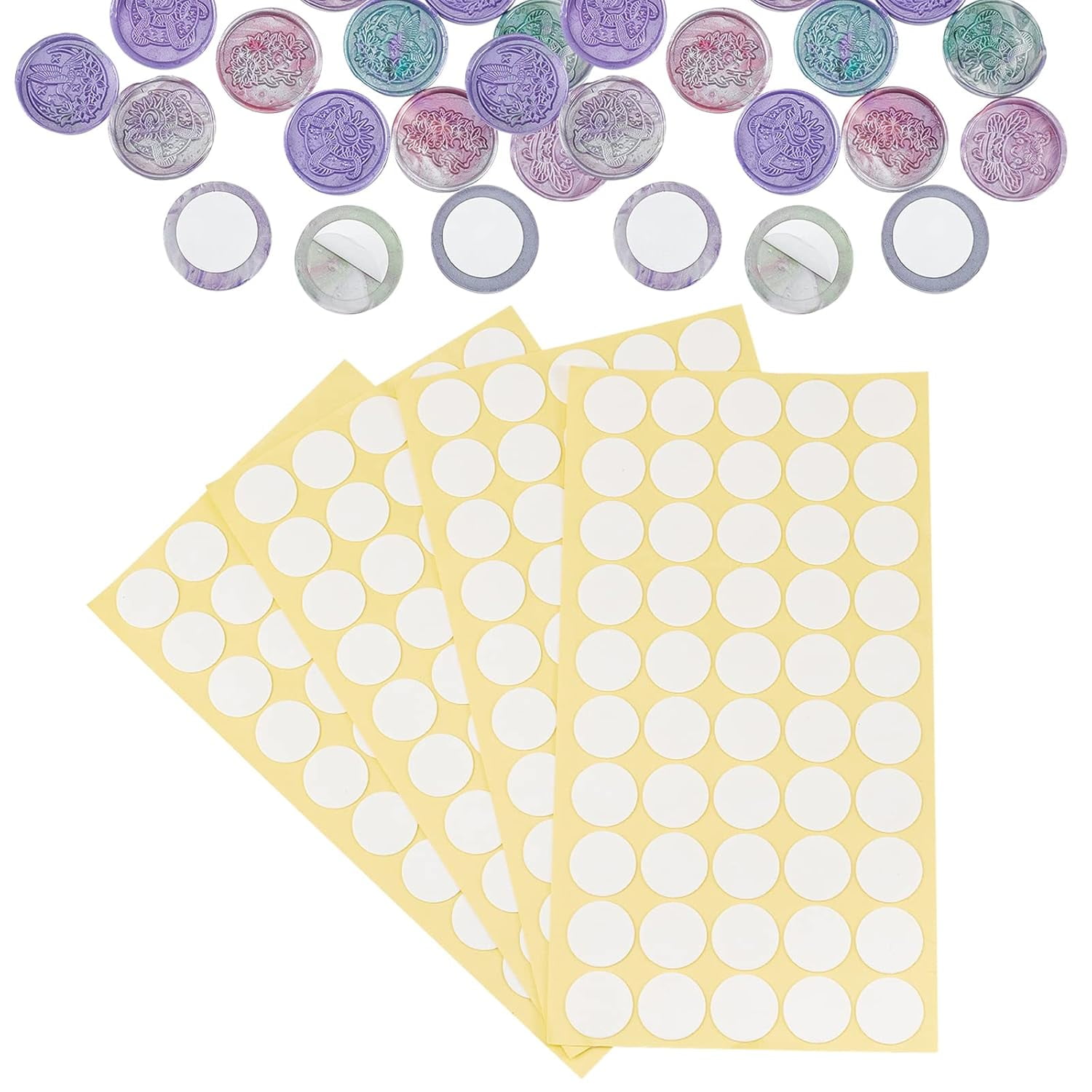 5Sheet 200pcs Removable Sticky Dots 1inch /25mm Clear Sticky Tack ...