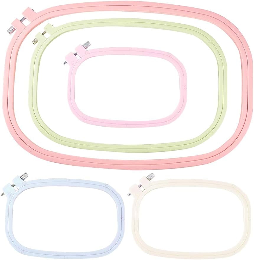 5Sizes Square Embroidery Hoops Plastic ABS Cross Stitch Hoops - Walmart.com