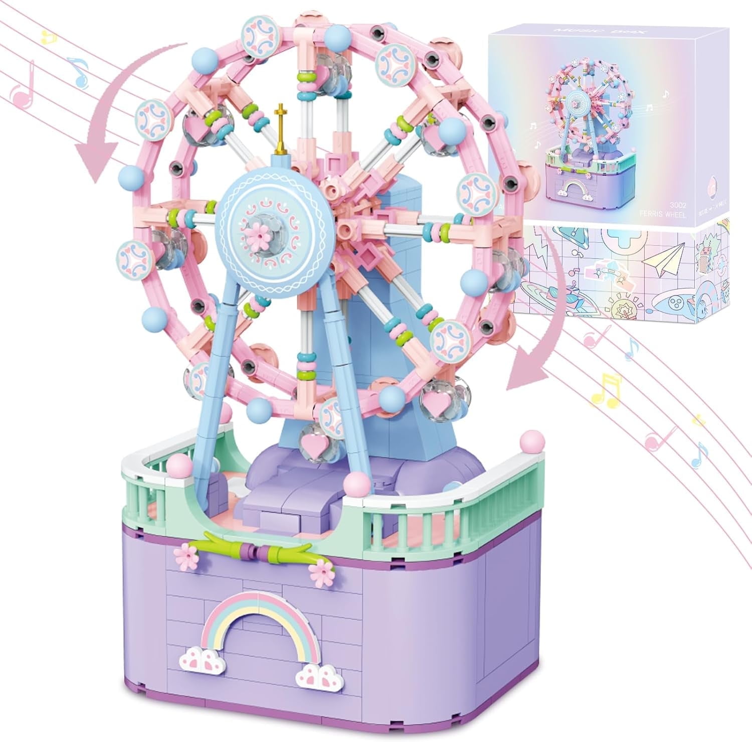 5Star-Asianartist Music Box Building Toys Rotating Ferris Wheel DIY ...