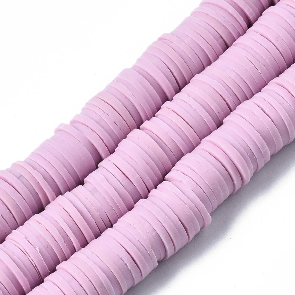 5Strand Flat Round Handmade Polymer Clay Beads Disc Heishi Beads for ...