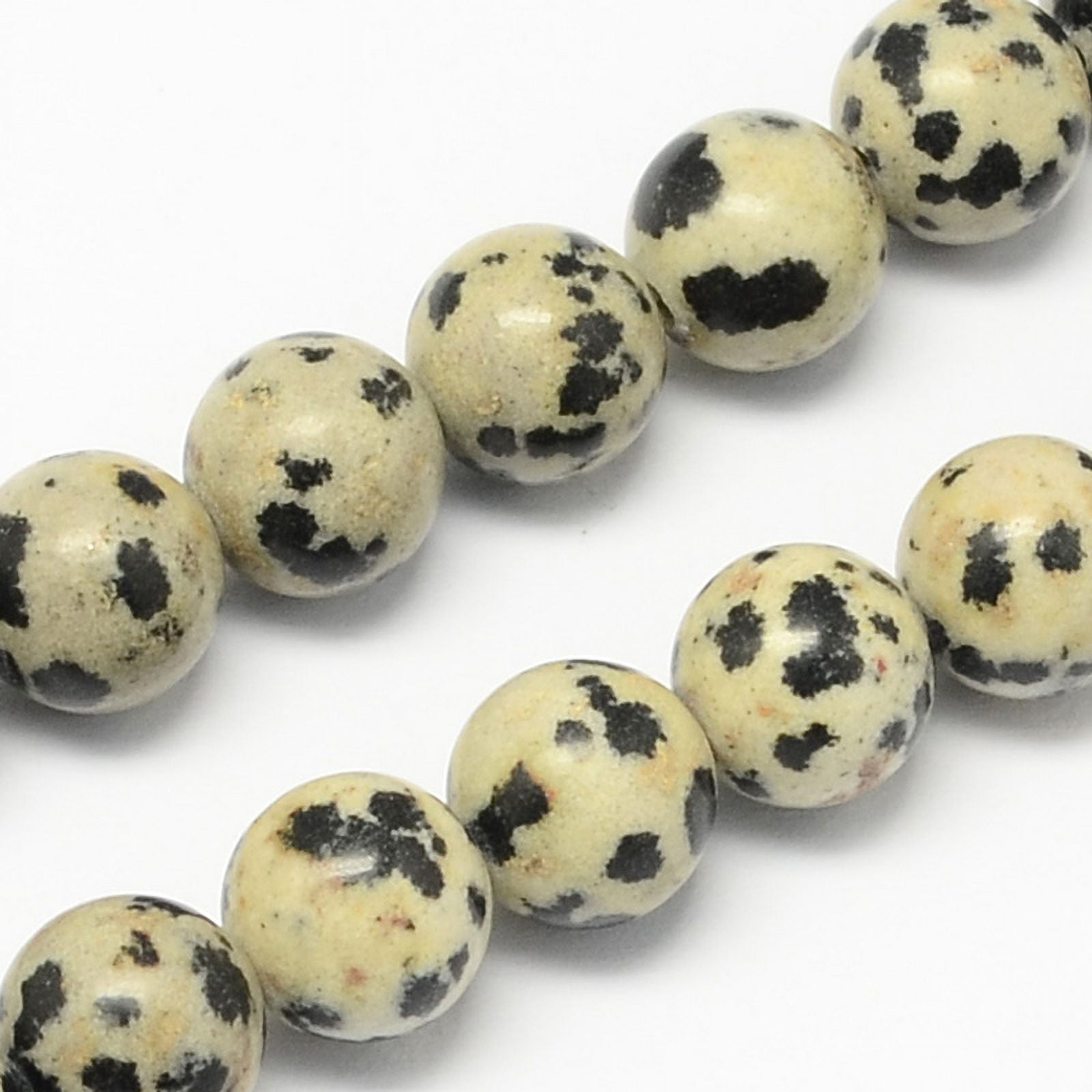 5Strand Natural Dalmatian Jasper Stone Bead Strands Round 4mm Hole: 0 ...