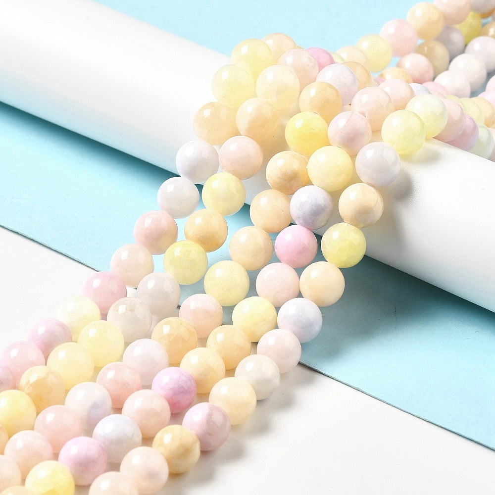 5Strand Natural Green Jade Beads Strands Dyed Round Colorful 10mm Hole ...