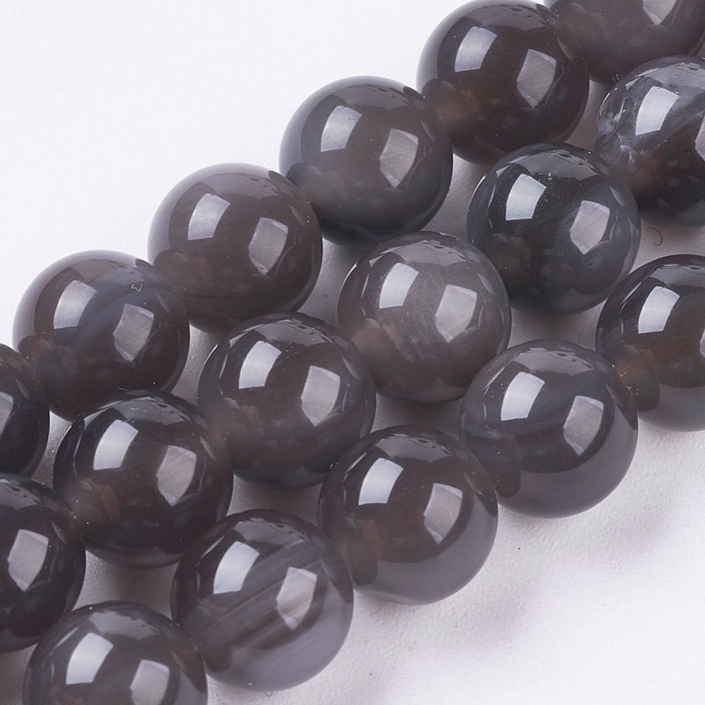 5Strand Natural Ice Obsidian Beads Strands Round 10mm Hole: 1mm 36pcs ...
