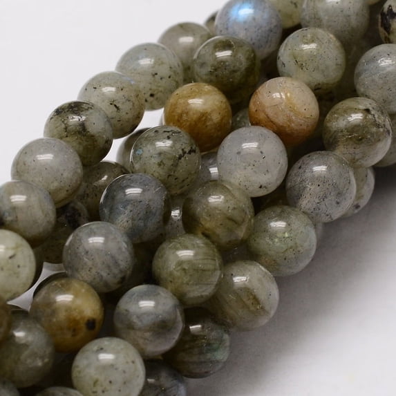 5Strand Natural Labradorite Round Beads Strands 8mm Hole: 1mm about 44 ...