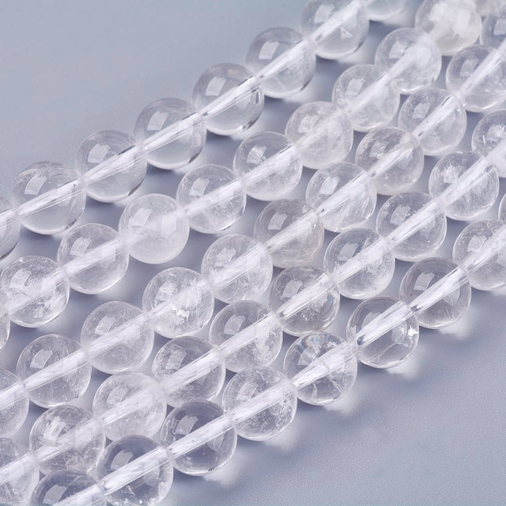 5Strand Natural Quartz Beads Strands Rock Beads Round Clear 10mm Hole ...