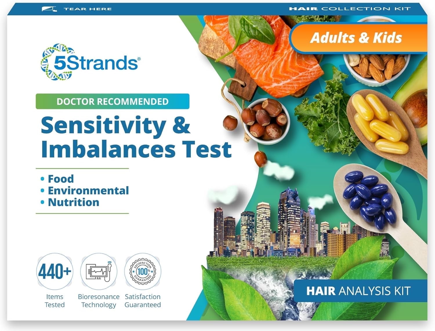 5Strands Standard Home Allergy & Intolerance Nutrition Test Kit - 3 ...
