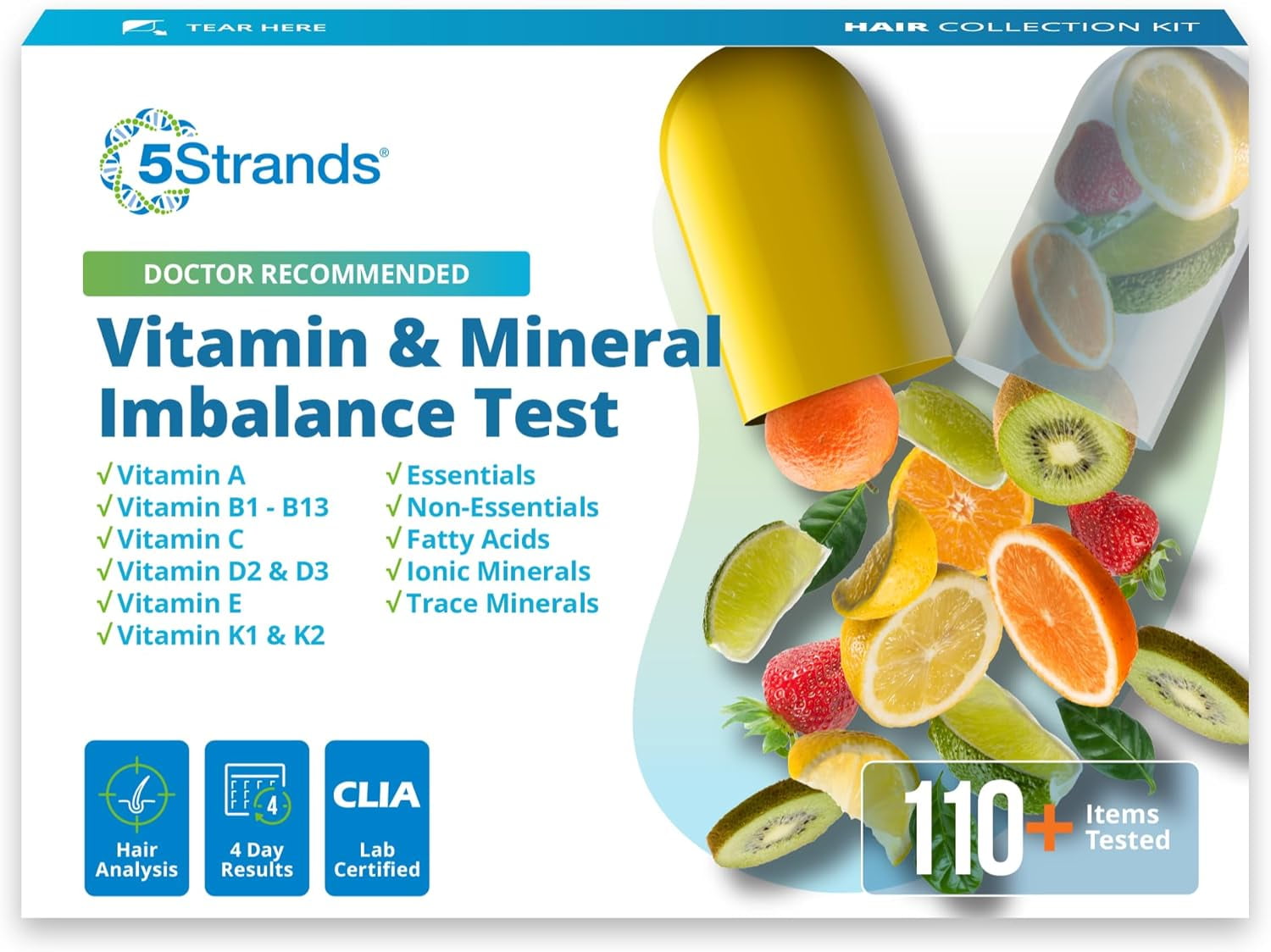 5Strands Nutrition Deficiency Test, 83 Vitamins, Minerals, Amino Acids ...
