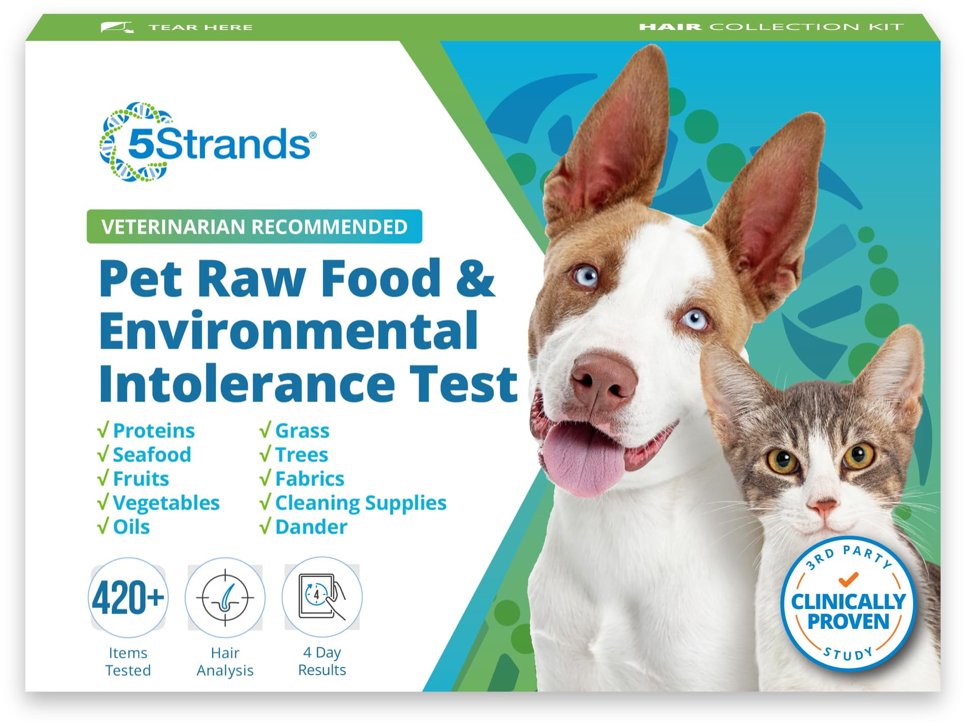 5Strands Pet Raw Food Intolerance & Environmental Sensitivity Test, at ...