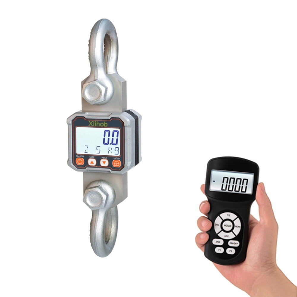 Xlihob 11000lbs/5000kg Crane Dynamometer Digital Rope Force Scale Gauge ...