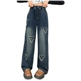 5T 6T Girls Pants Size 10-12 Girl Jeans Size 10-12 Girls Baggy Jeans ...