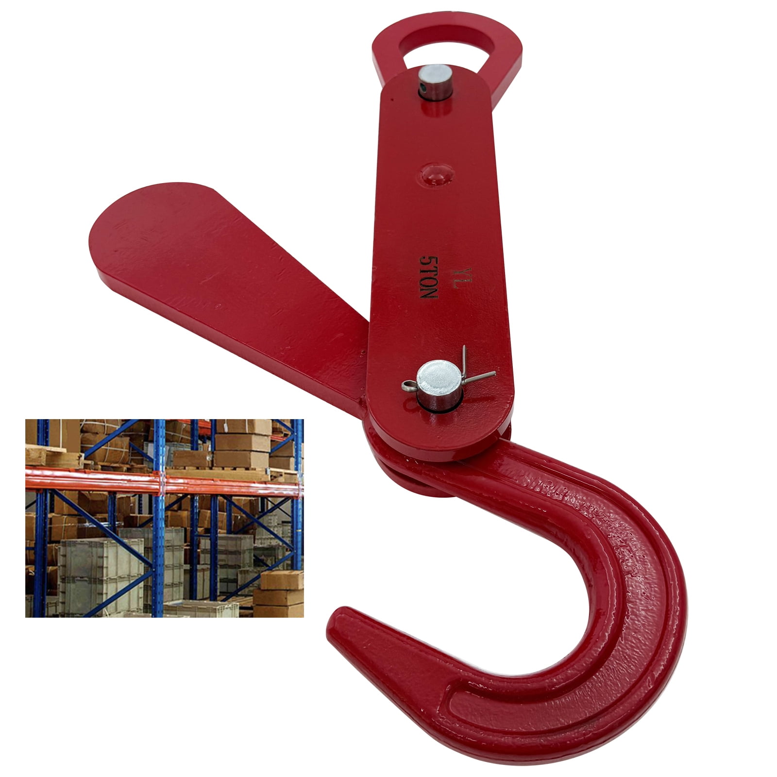 5T Cargo Lifting Crane Loading Unloading Automatic Release Hook Sling ...