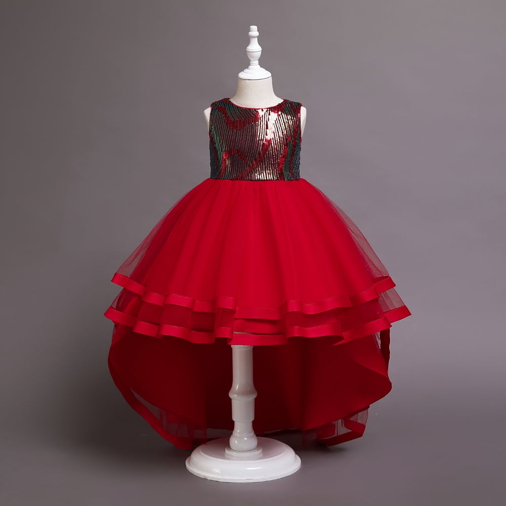5T-Girls Red Dress without Sleeves For wedding, Pageant, Graduation ...
