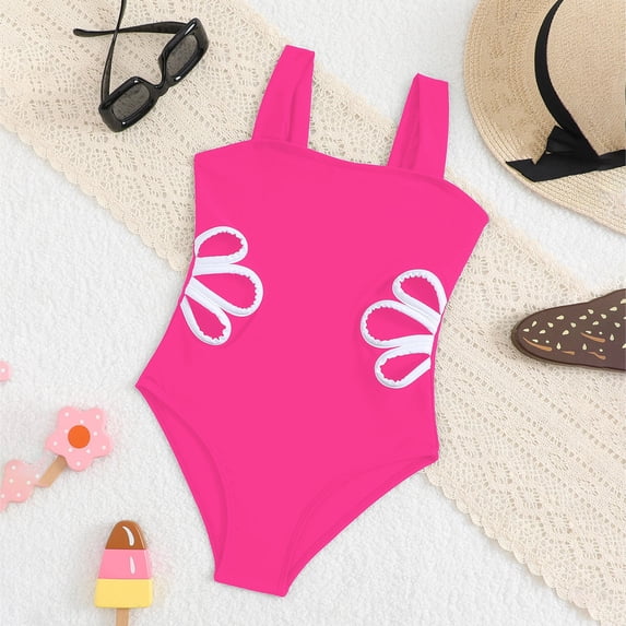 5T Girls Swimsuit Sun Protection Girl Swimsuit One Piece Bathing Suit ...